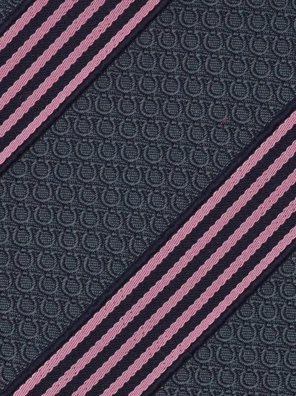 FERRAGAMO Gancini Jacquard Silk Neck Tie