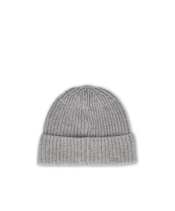 Stone Island Ribbed Knit Logo Beanie