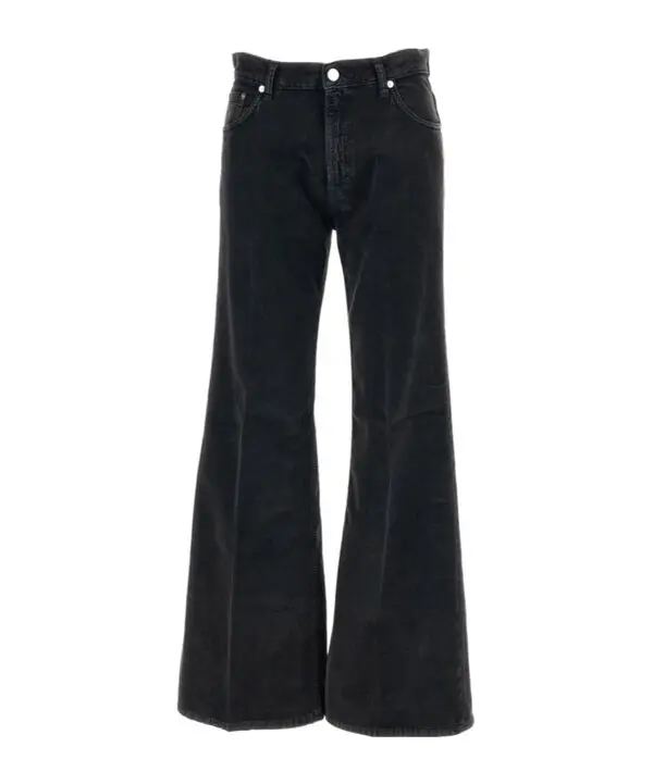 HAIKURE Velvet-like Wide Leg Trousers - Black