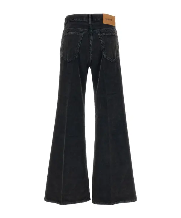 HAIKURE Velvet-like Wide Leg Trousers - Black