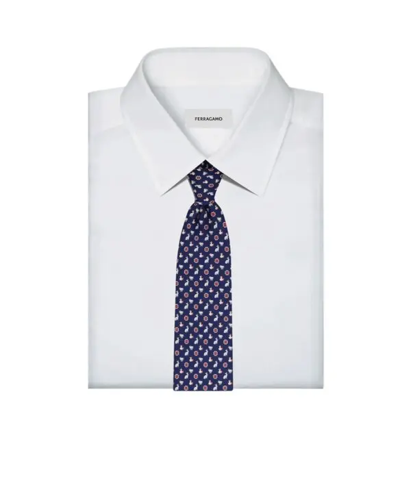FERRAGAMO Printed Silk Tie