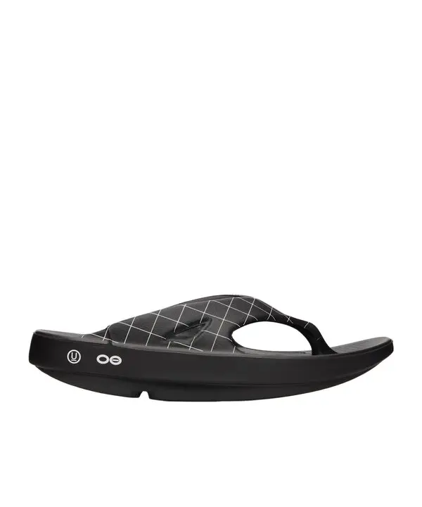 Undercover Grid-print Sandals - Black