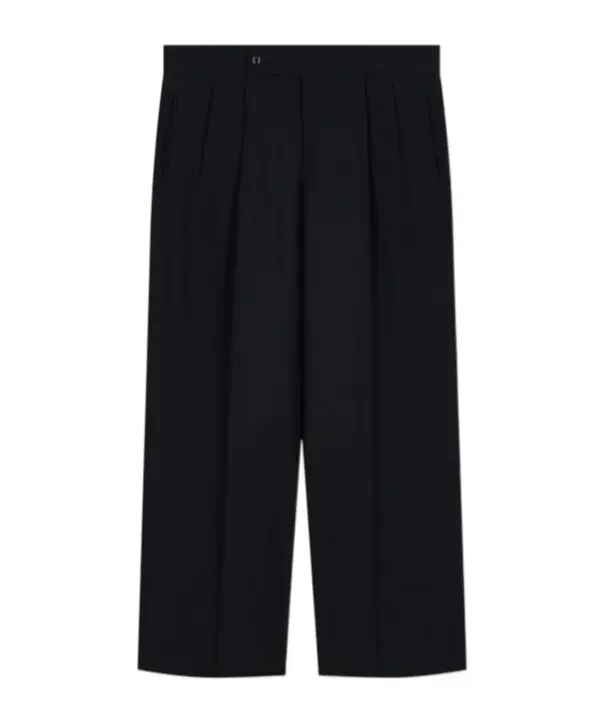 Giorgio Armani Pleated Wide-leg Trousers - Black