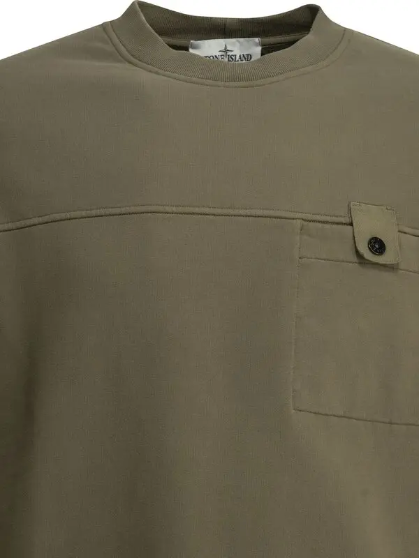 Stone Island Logo-patch Chest-pocket Sweatshirt