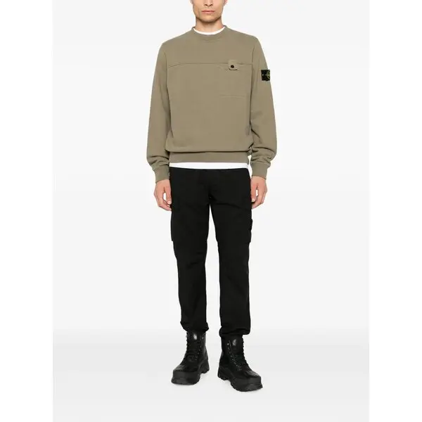 Stone Island Logo-patch Chest-pocket Sweatshirt - No
