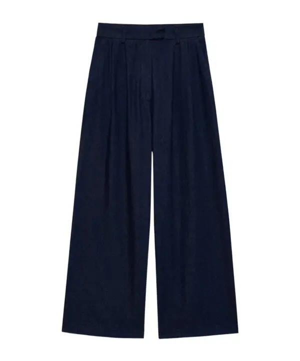 ANINE BING Lou Trousers Ink Blue - Dark Blue