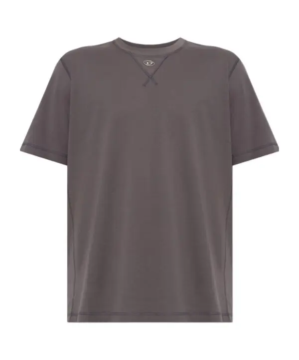 DIESEL® Logo-plaque Topstitched T-shirt