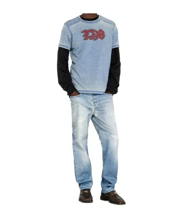 DIESEL® T Domy Logo T-shirt - Light Blue