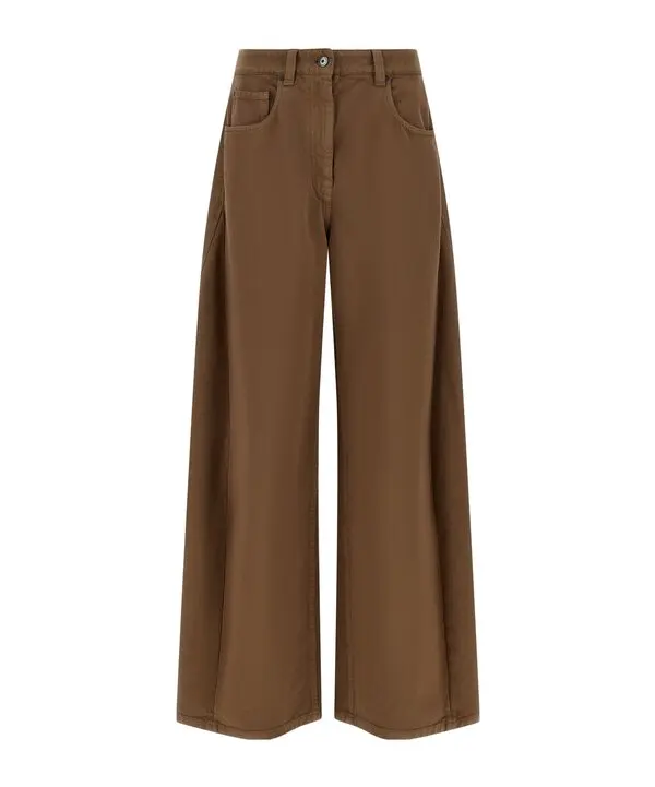 Brunello Cucinelli Casual Trousers With Belt Loops - Green