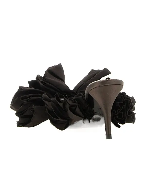 Magda Butrym Flower Taffeta Stiletto Mules