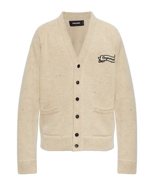 Dsquared2 Logo-patch Cardigan - Light Brown