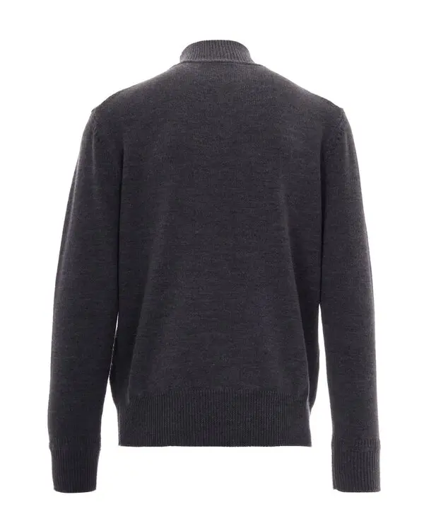 PAOLO PECORA Long-sleeved High Neck Sweater With Ribbed Details