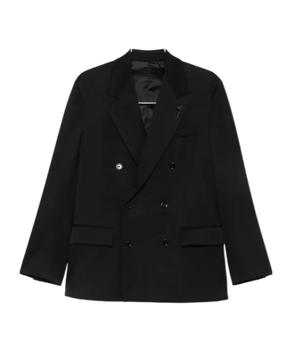 LARDINI Long-sleeved Suit Jacket - Black