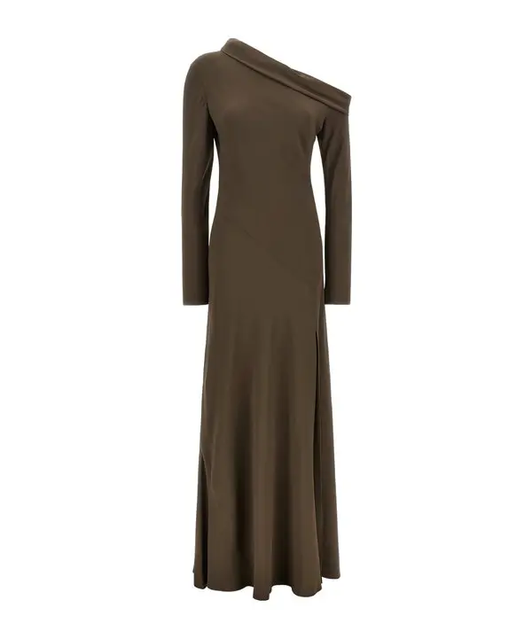 Alberta Ferretti Long-sleeved Dress - Brown