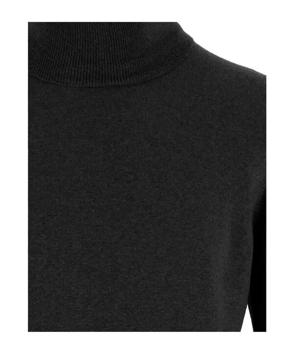 Tagliatore Long-sleeved High Neck Ribbed Knit Sweater