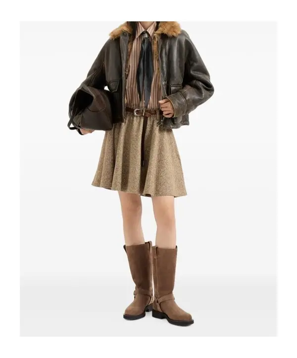 Brunello Cucinelli Suede Biker Boots