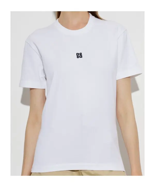 Dsquared2 Two-pack Crew Neck Short-sleeved T-shirts With Printed Chest