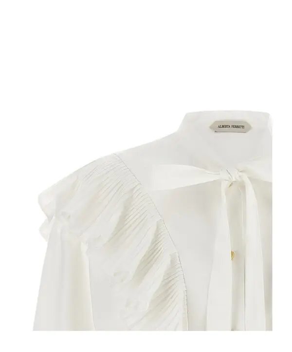 Alberta Ferretti Pleated Ruffle Shirt