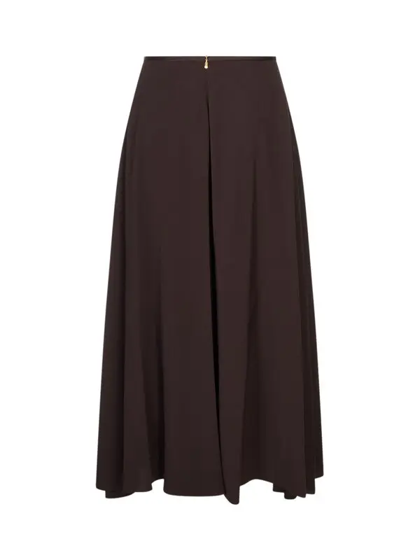 Agnona Zippered Skirt With Draped Hem