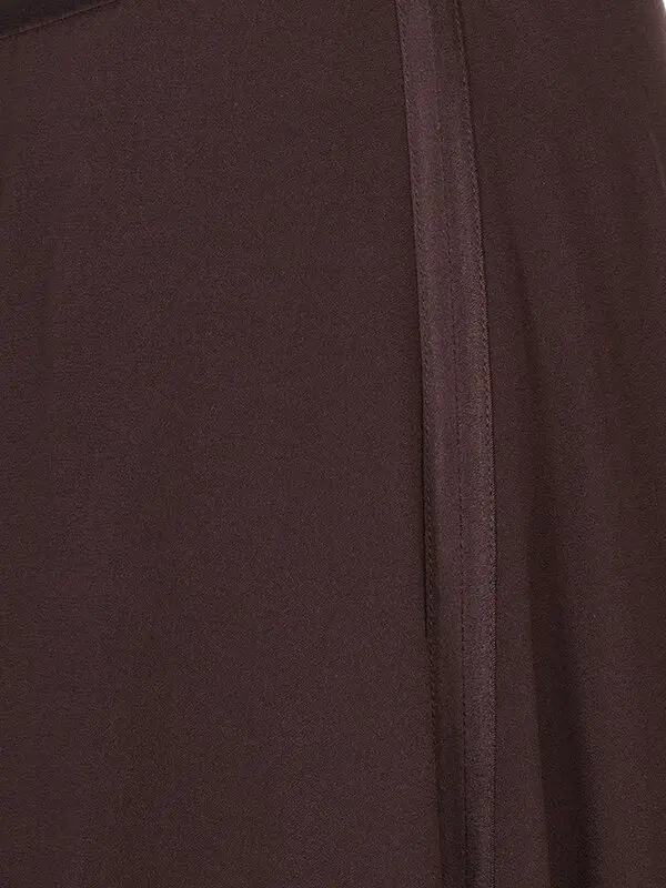 Agnona Zippered Skirt With Draped Hem