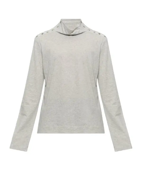 Dries Van Noten High-neck Long-sleeved Knitwear With Button Detailing