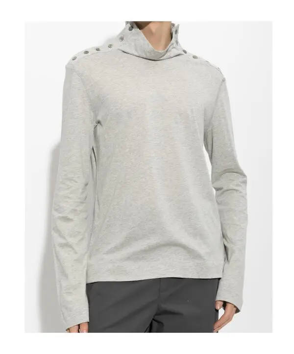 Dries Van Noten High-neck Long-sleeved Knitwear With Button Detailing