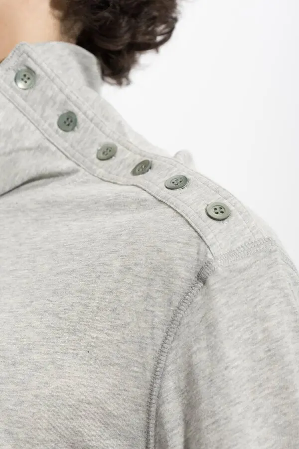 Dries Van Noten High-neck Long-sleeved Knitwear With Button Detailing