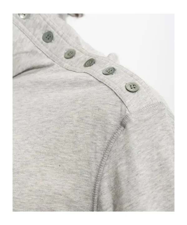 Dries Van Noten Cotton High Neck T-shirt With Button Detail