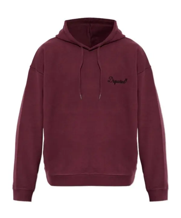 Dsquared2 Long-sleeve Hooded Sweatshirt - Wine Red