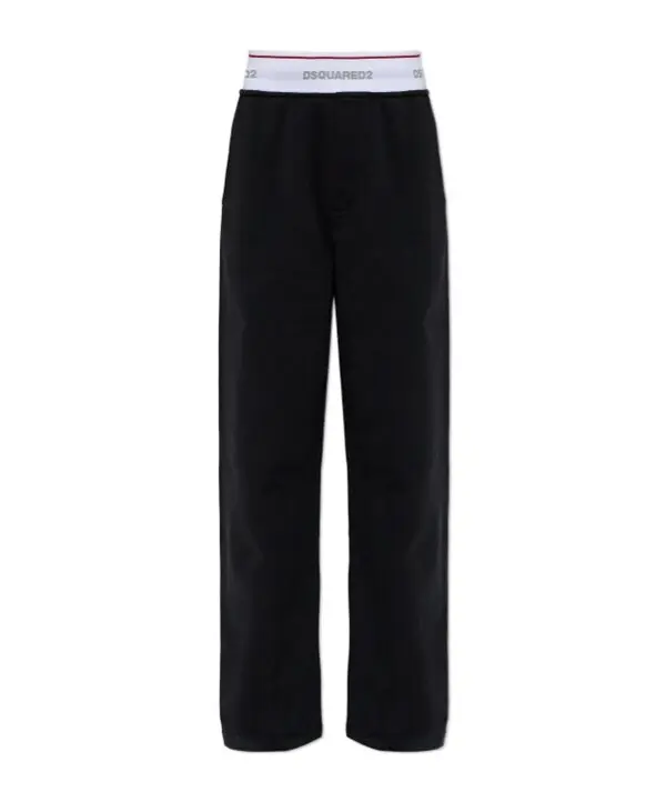 Dsquared2 Elastic Waist Casual Pants - Black