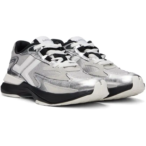 LANVIN Metallic-panelled Sneakers