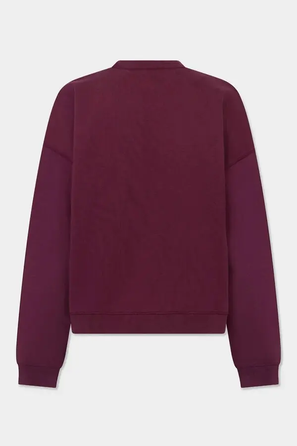 Dsquared2 Signature Relax-fit Crewneck Sweatshirt - Bordeaux