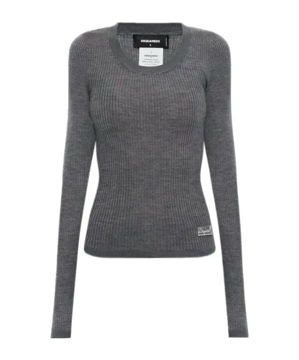 Dsquared2 Crew Neck Long-sleeved Knitwear