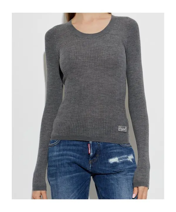 Dsquared2 Crew Neck Long-sleeved Knitwear