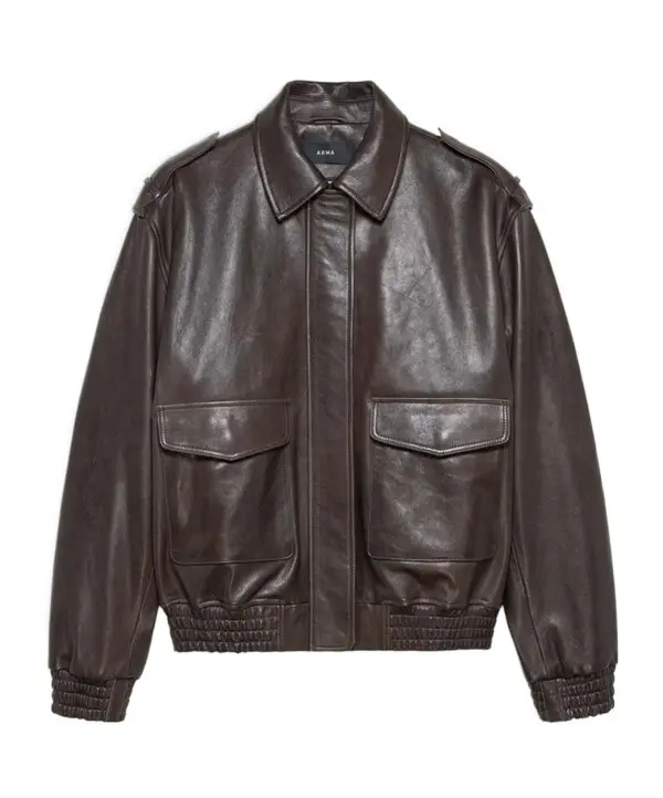 ARMA Collared Leather Jacket