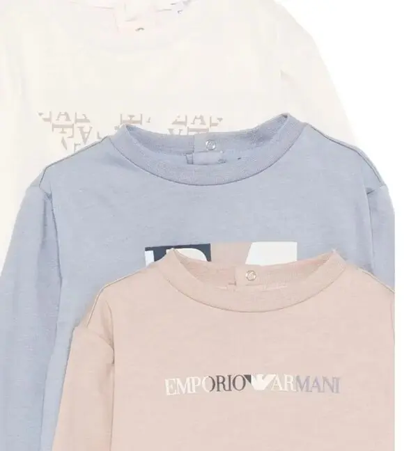 ARMANI Long-sleeve Logo T-shirt 3-pack