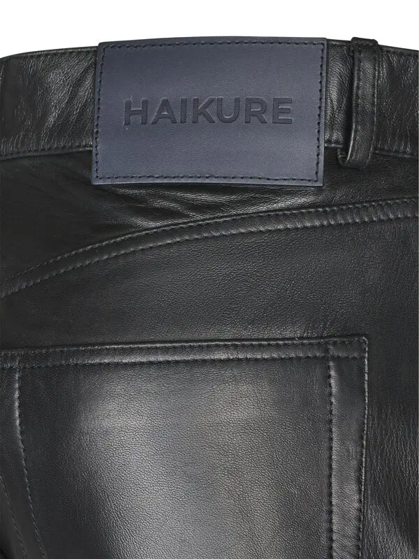 HAIKURE Leather Flare Trousers