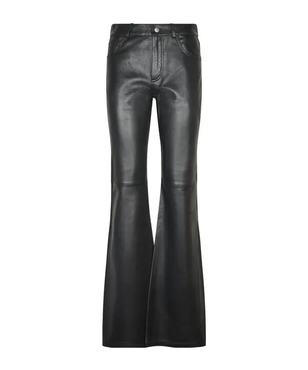 HAIKURE Leather Flare Trousers - No