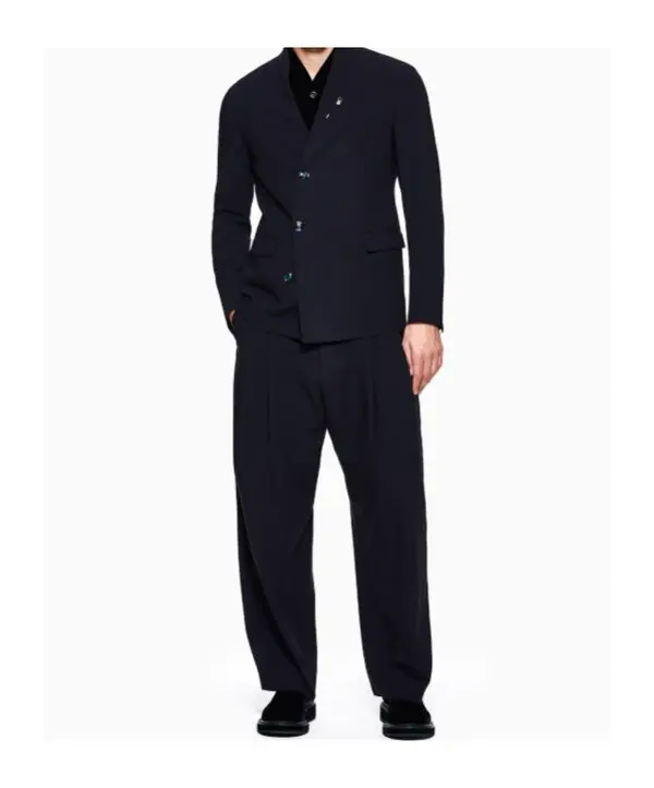 Giorgio Armani Pleated Virgin Wool Crepe Trousers