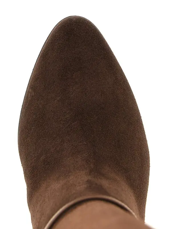 Valentino Garavani Vlogo Signature Buckled Boots - Dark Brown