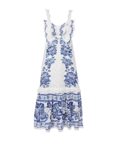 Farm Rio Floral Linen-blend Midi Dress - Multi-color