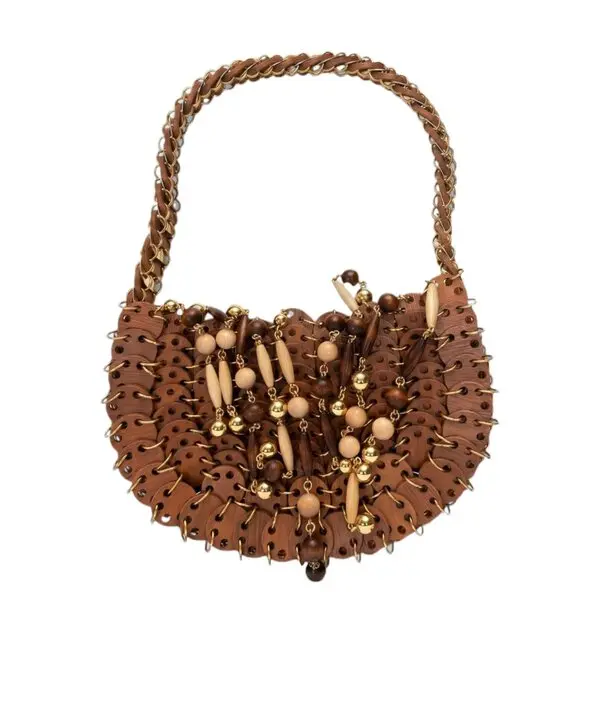 Rabanne Wooden Handbag - Brown