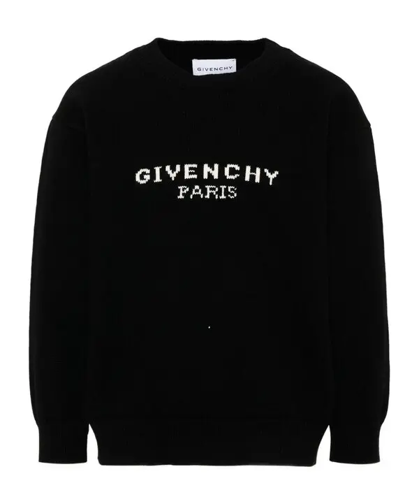 Givenchy Logo-intarsia Sweater - Black