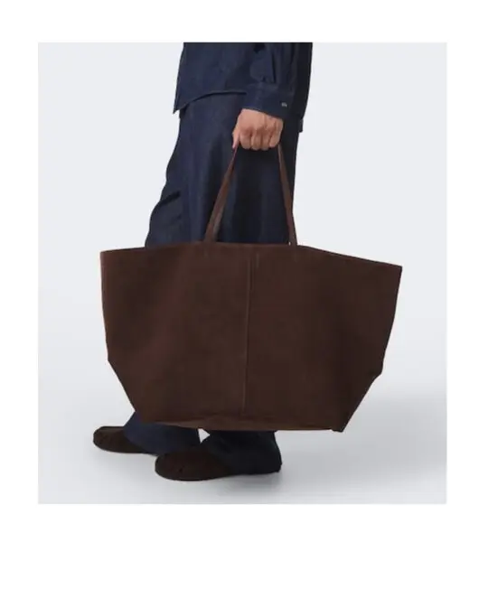 JIL SANDER Linea Maxi Suede Tote Bag