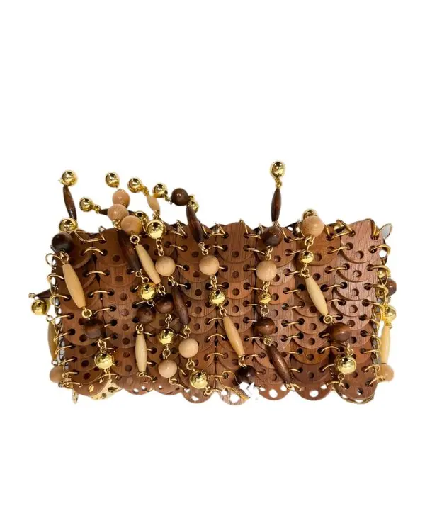 Rabanne Wooden Handbag - Brown