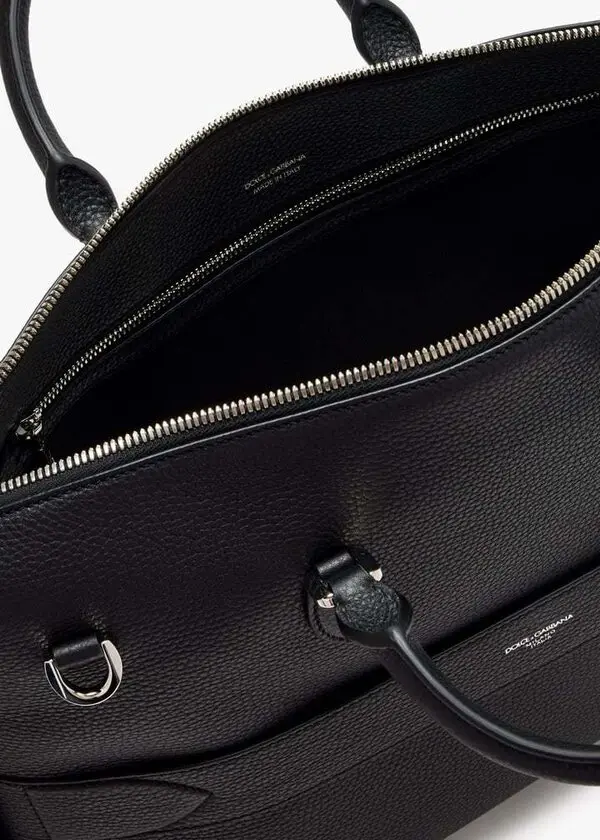 Dolce & Gabbana Logo Plaque Zipped Laptop Bag