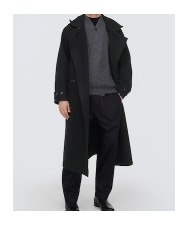 LEMAIRE Double-faced Wool High-neck Coat