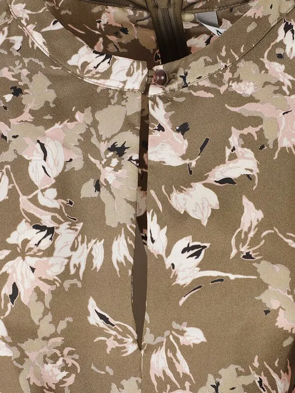 Max Mara Printed Silk Twill Maxi Dress