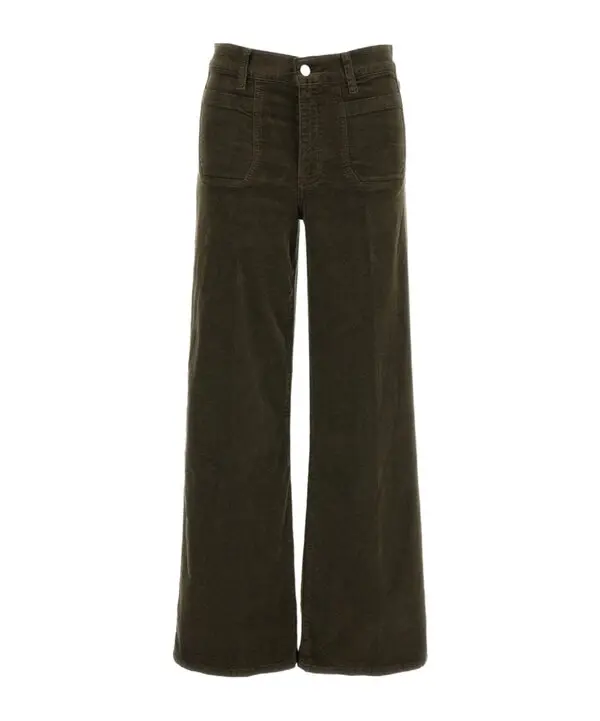 FRAME Flared-leg Corduroy Trousers - Green