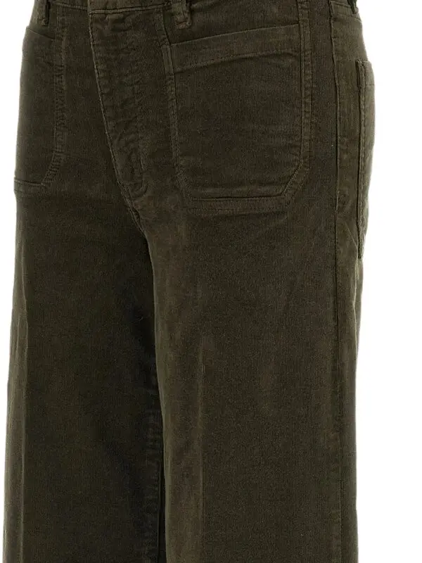 FRAME Flared-leg Corduroy Trousers - Green